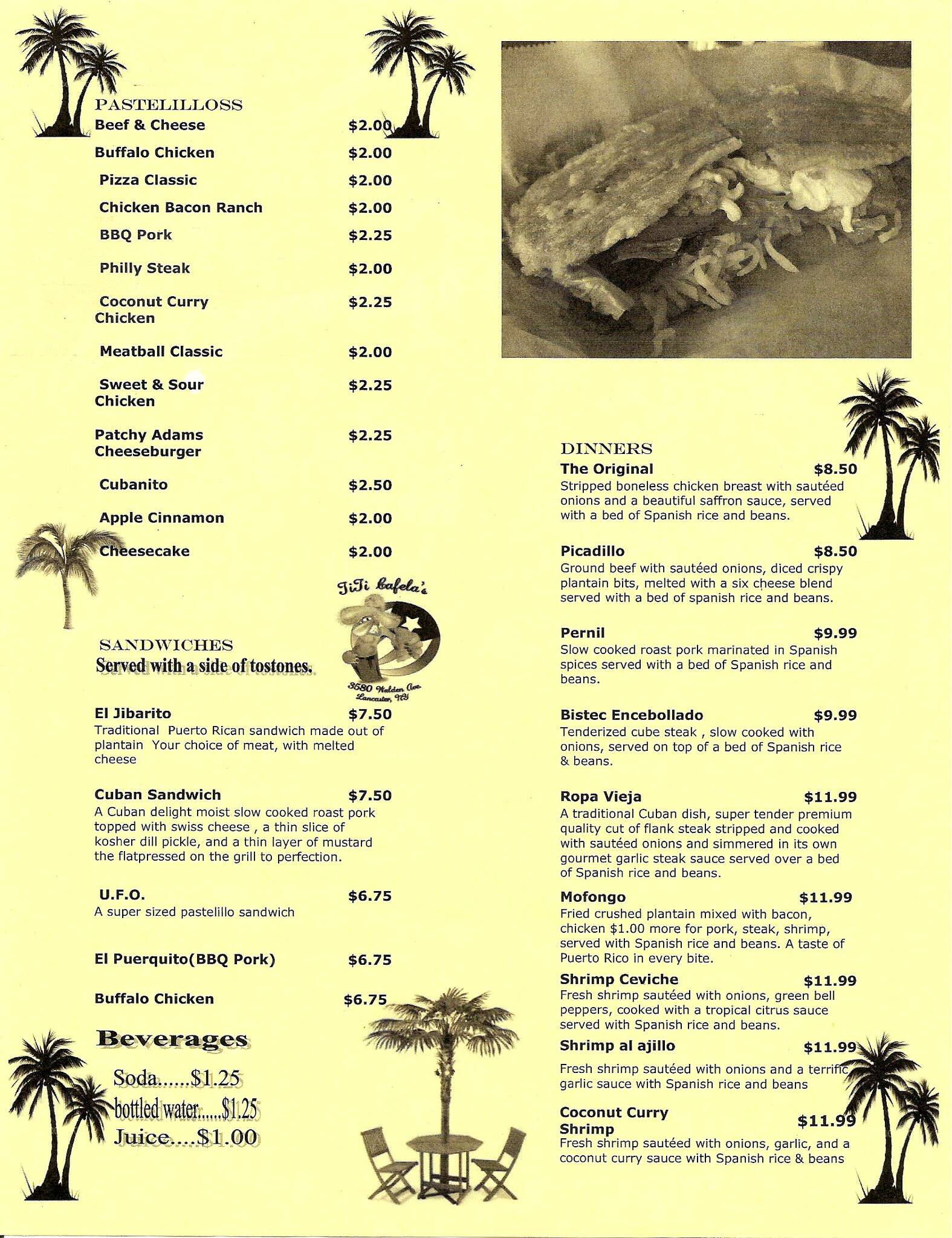 Menu at Titi Cafelas, Buffalo