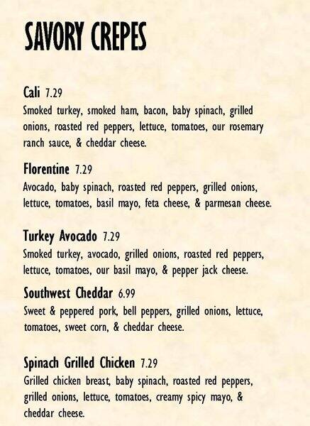 Menu at The One Cafe, Edmond, 122 E 15th St