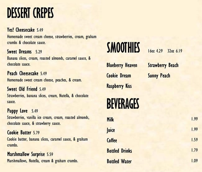 Menu at The One Cafe, Edmond, 122 E 15th St