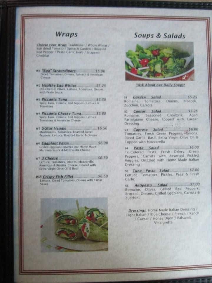 Menu at Nina's 5 Star Veggie Pizza pizzeria, Scranton