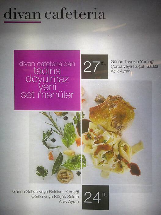 Carta de Divan Kafeterya, Estambul, Buyukdere Cad. Pembegul Sok. Iskule ...