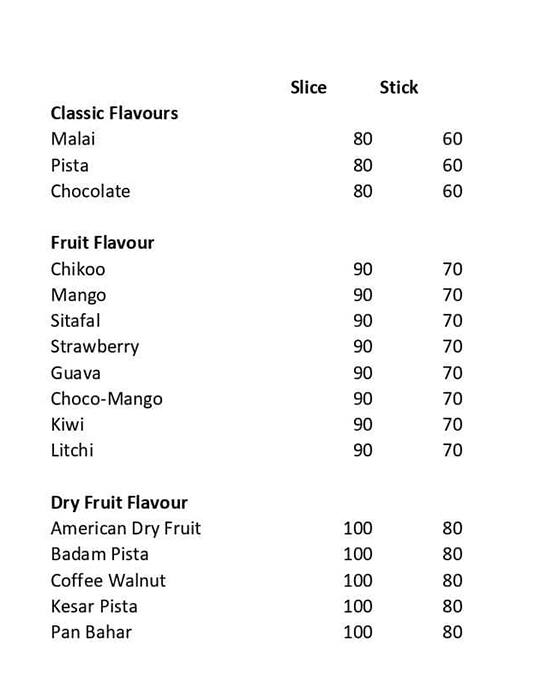 Menu of Kulfiyana, Vasant Vihar, Thane West, Thane