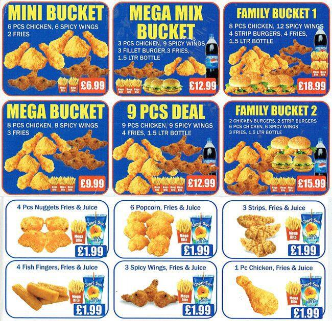 Menu at Megabite Takeaway fast food, London, 195 High St