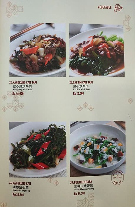 Menu at Ta Wan restaurant, Jakarta, Mall Of Indonesia Lantai 1 Unit A #6-8