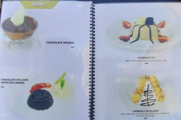 Menu at Sasa’ Ristorante Italiano restaurant, Mengwi