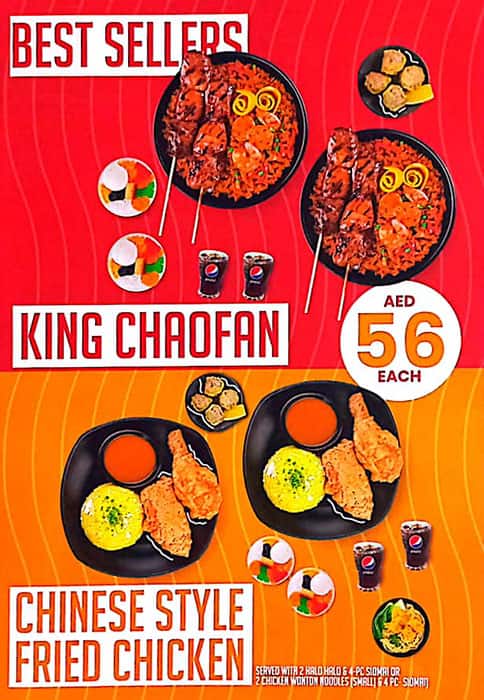 Menu of Chowking, Al Karama, Dubai
