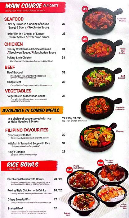 Menu at Chowking restaurant, Dubai, Food Court, Level 1, City Centre ...