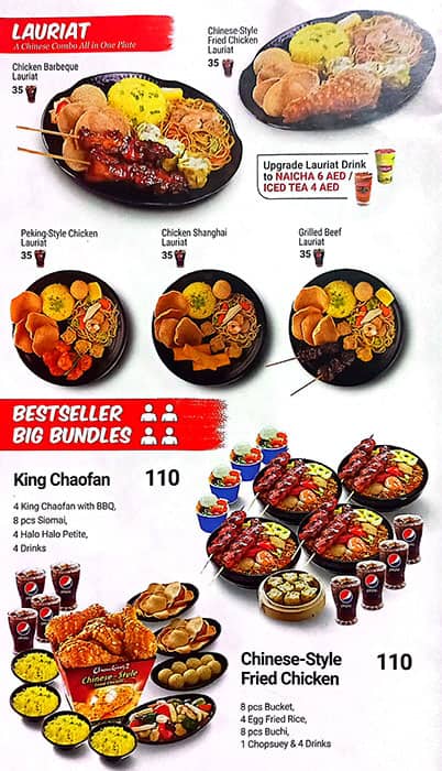 Menu at Chowking restaurant, Dubai, Food Court, Level 1, City Centre ...
