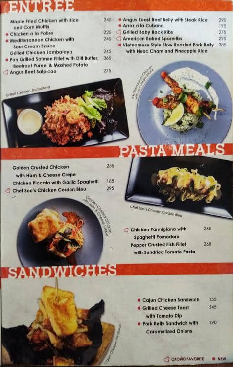 Menu at The Old Spaghetti House pizzeria, Taguig, Market Market Mall