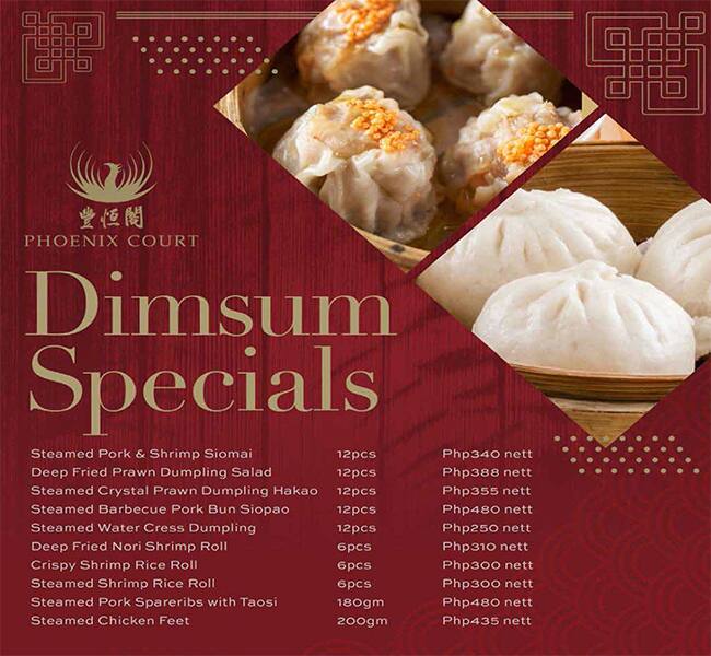 Menu at Phoenix Court Chinese Restaurant, Muntinlupa, Northgate Cyberzone