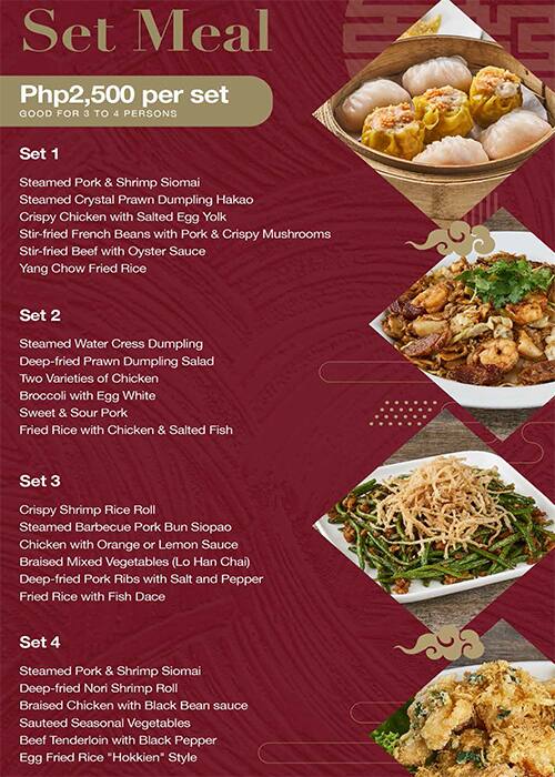 Menu at Phoenix Court Chinese Restaurant, Muntinlupa, Northgate Cyberzone