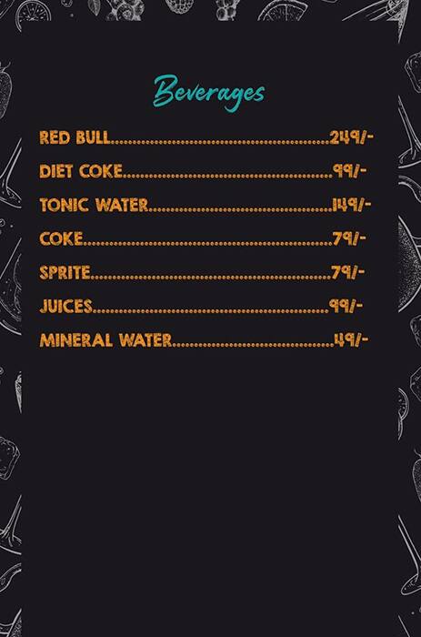 Menu at Yolo Gastro Lounge, Pune, 8th Floor