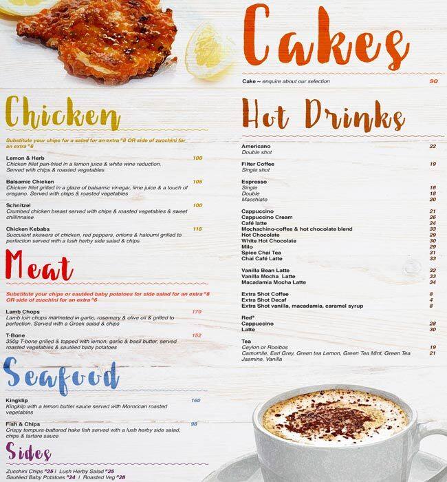 Menu at Kitchen Kafe cafe, Sandton, Cnr Valley & Cedar Rd