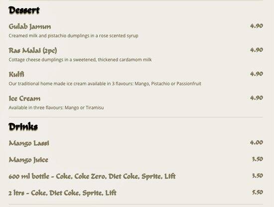 Menu at Beyond India | Modbury restaurant, Modbury North, 108 Kelly Rd