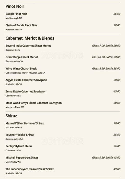Menu at Beyond India | Modbury restaurant, Modbury North, 108 Kelly Rd