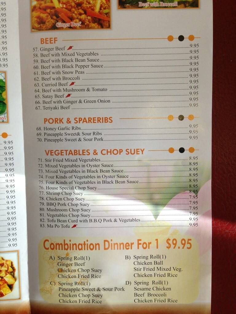 Menu at Win Garden restaurant, Airdrie