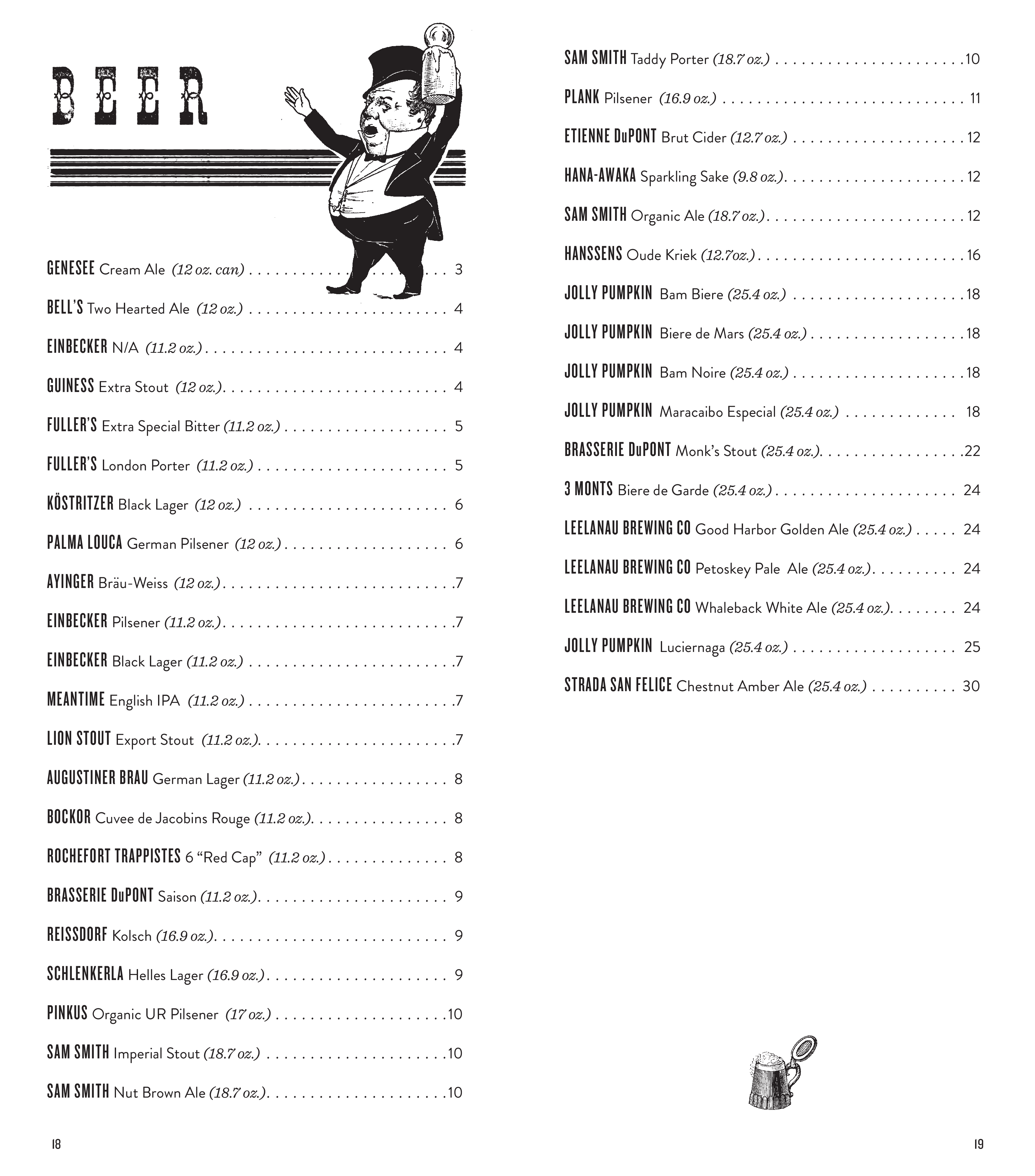 Menu at The Sugar House pub & bar, Detroit
