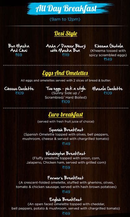 Menu at The Secret corner cafe, Mumbai, 5W6W+3RJ