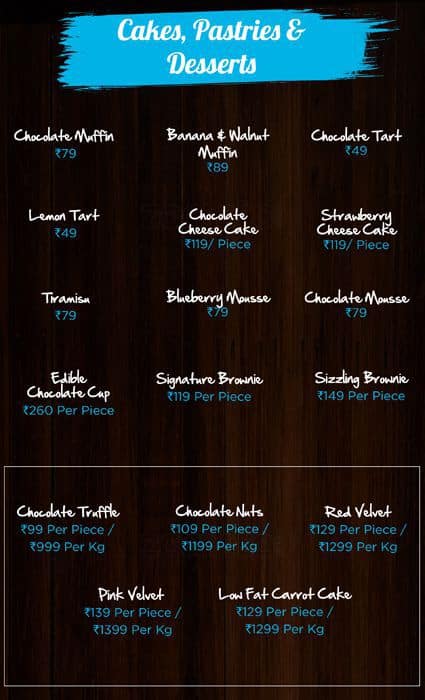 Menu at The Secret corner cafe, Mumbai, 5W6W+3RJ
