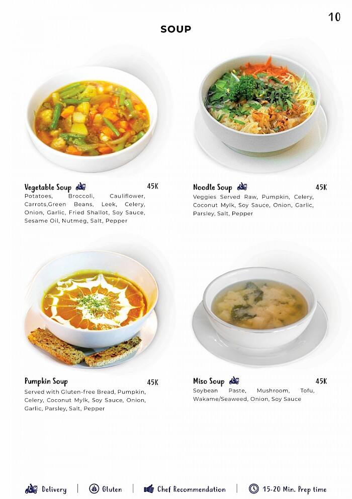 Menu at Alkaline restaurant, Mengwi