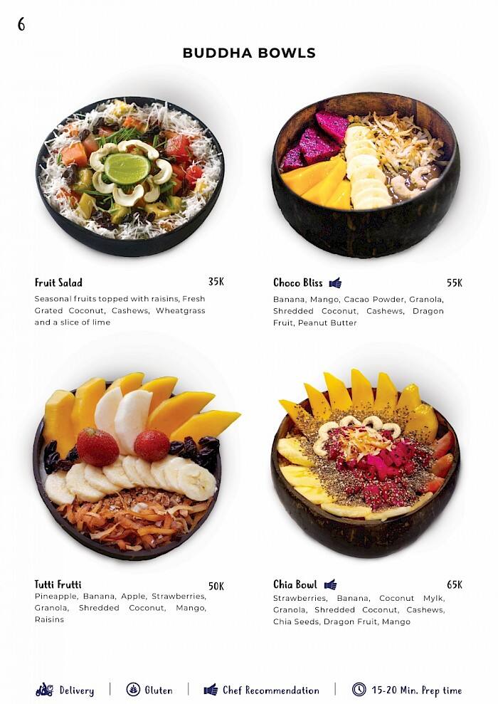 Menu at Alkaline restaurant, Mengwi