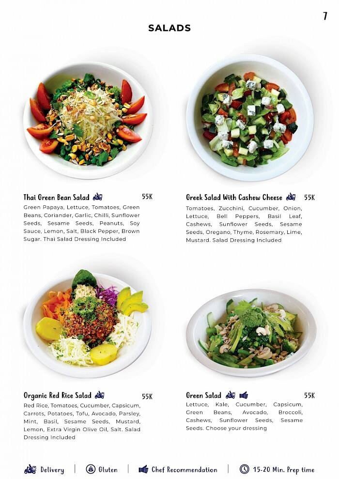 Menu at Alkaline restaurant, Mengwi