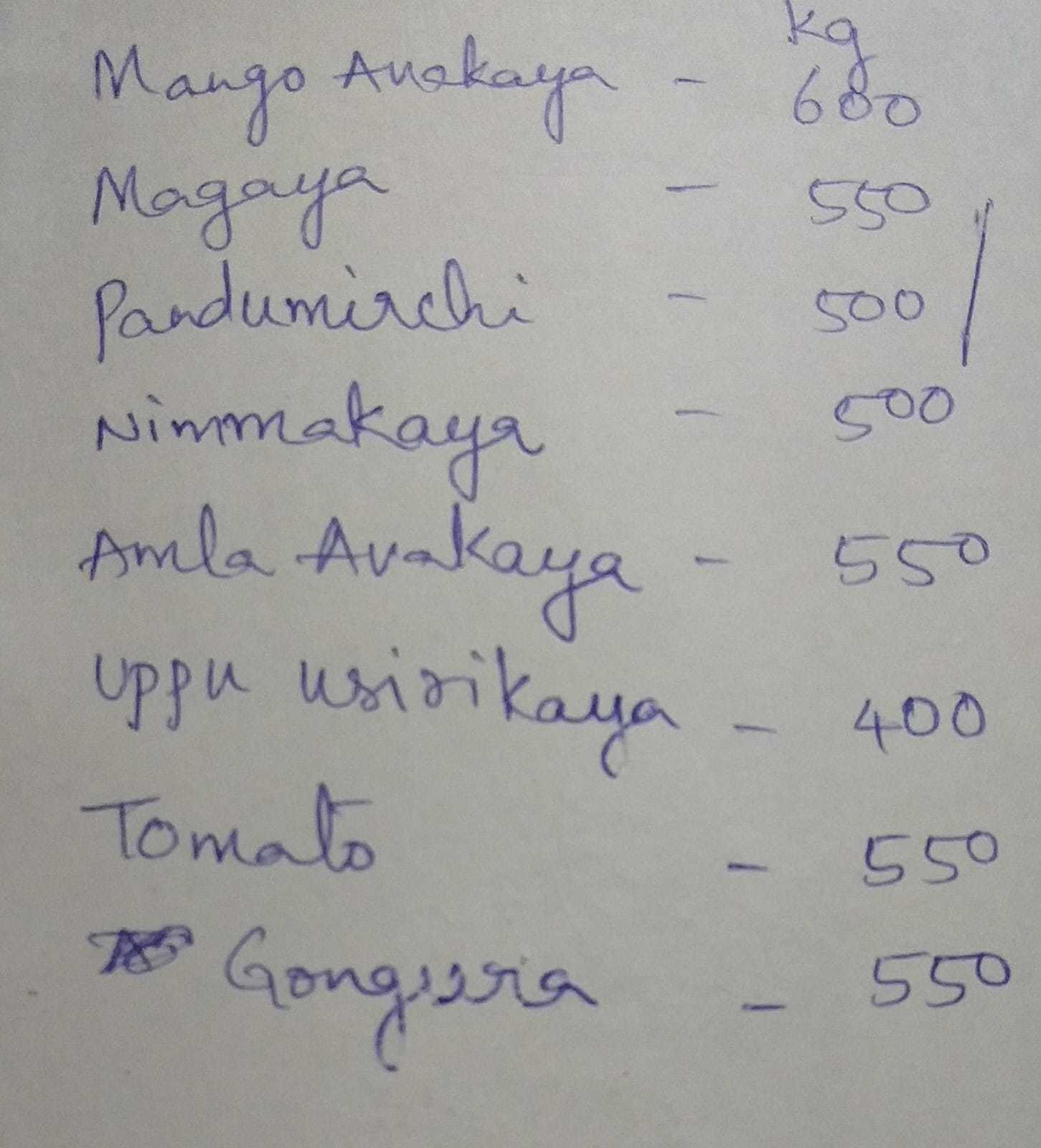 Menu of Kari's Food Court, Chanda Nagar, Hyderabad
