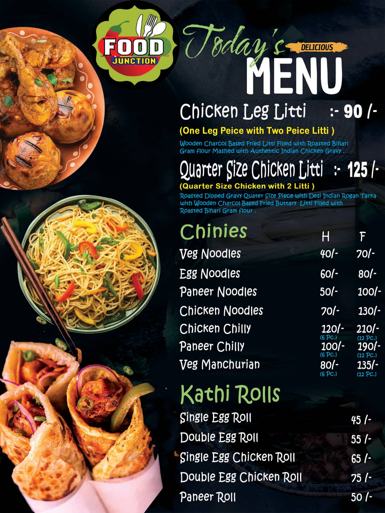 Menu of Food Junction, Hajipur, Patna