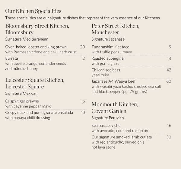 Menu at The May Fair Bar, London, Berkeley St