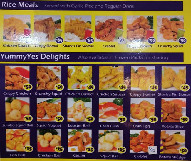 Menu at Potdog YummyYes Delights, Muntinlupa, Lower Ground Floor