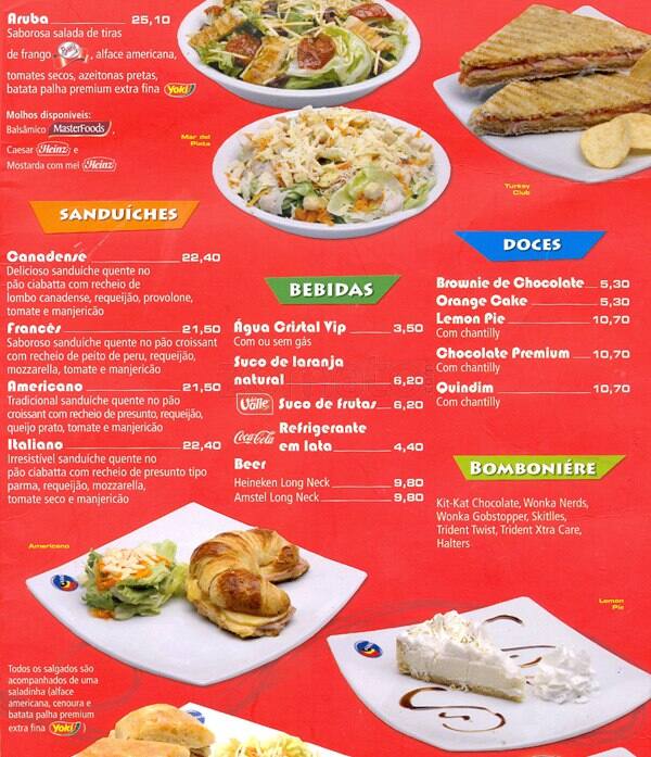 Menu at Blenz Café, São Paulo, R. Treze de Maio