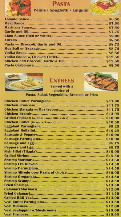 Menu at Leone's Pizzeria, New York City