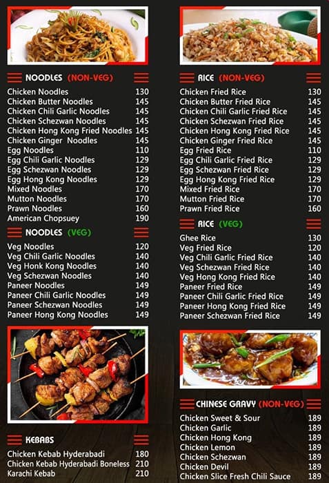 Menu at Golden Delight Fast Food Restaurant, Vellore