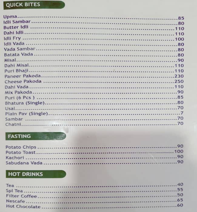 Menu of Shree Laxmi Lunch Home & Bar, Chembur, Mumbai