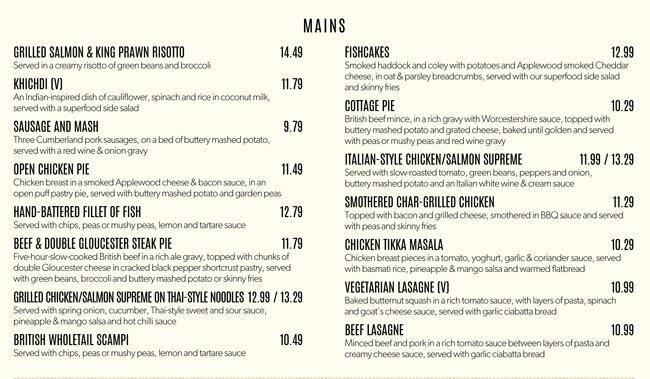 Menu at Henry's Coffee Bar, London, Lincoln Inn Fields