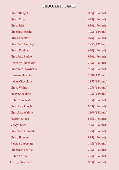 Menu of The Cake Point, Mumbai Central, Mumbai