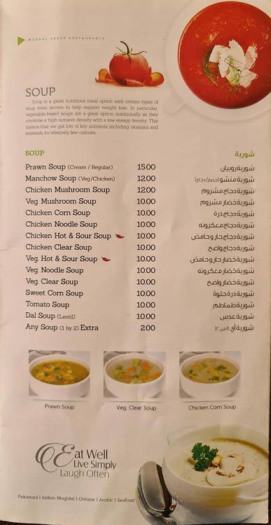 Menu at Shahi Mughal Restaurant Sharaf DG Branch, UAE, 23 21st St