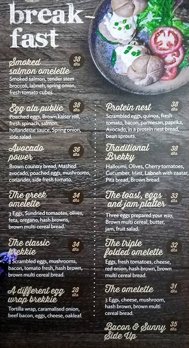 Menu at Public Cafe JLT., Dubai, Tower DUBAI، One Lake Plaza - G5 - 06 ...