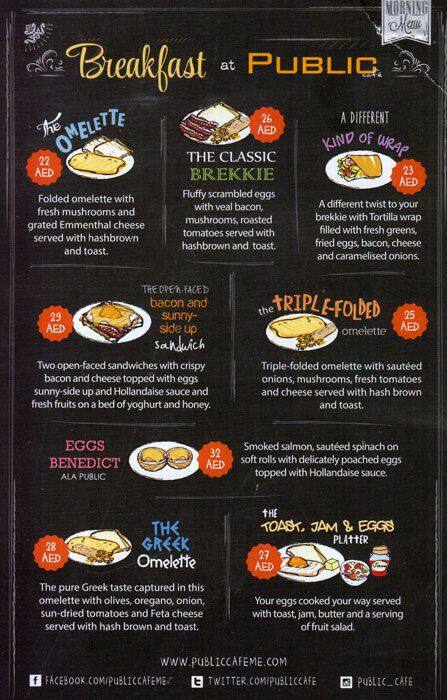 Public Cafe Menu, Menu for Public Cafe, Jumeirah Lake Towers (JLT ...