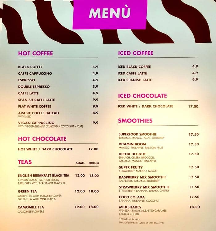 Menu of Katrina Coffee & Cake, Discovery Gardens, Dubai