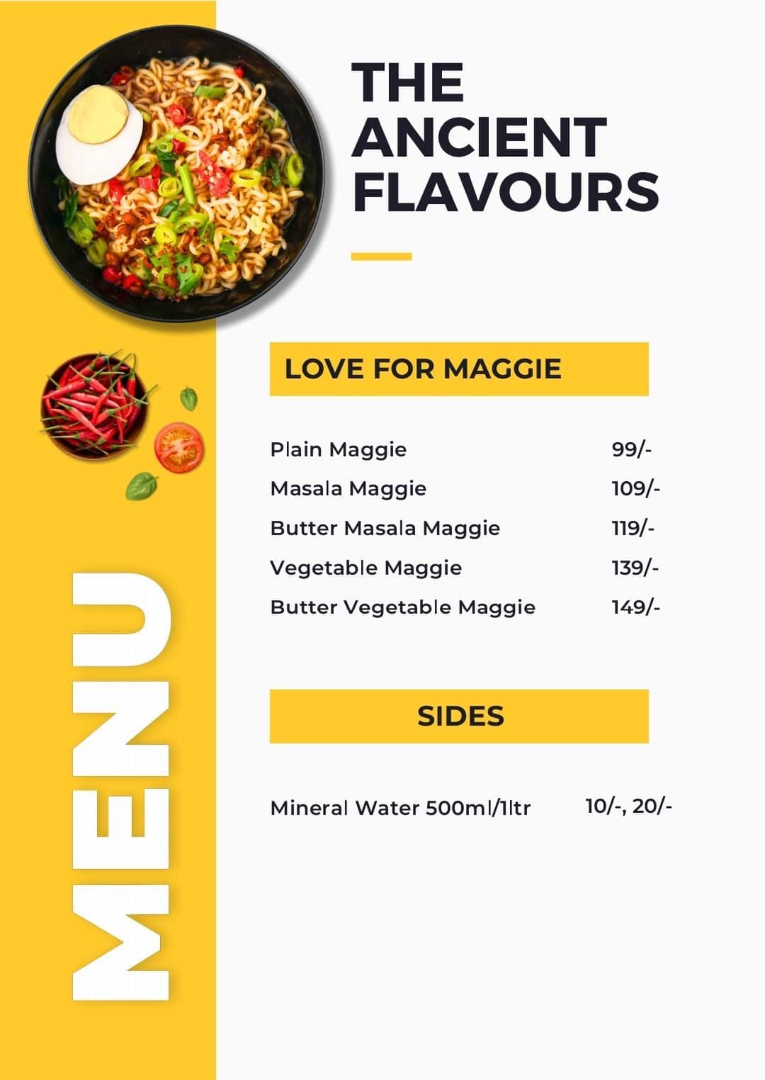 Menu of The Ancient Flavours, Khanpur, New Delhi