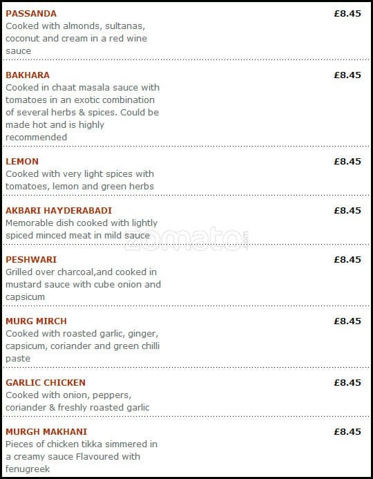 Menu at Spice Society restaurant, Beckenham, 139 Croydon Rd
