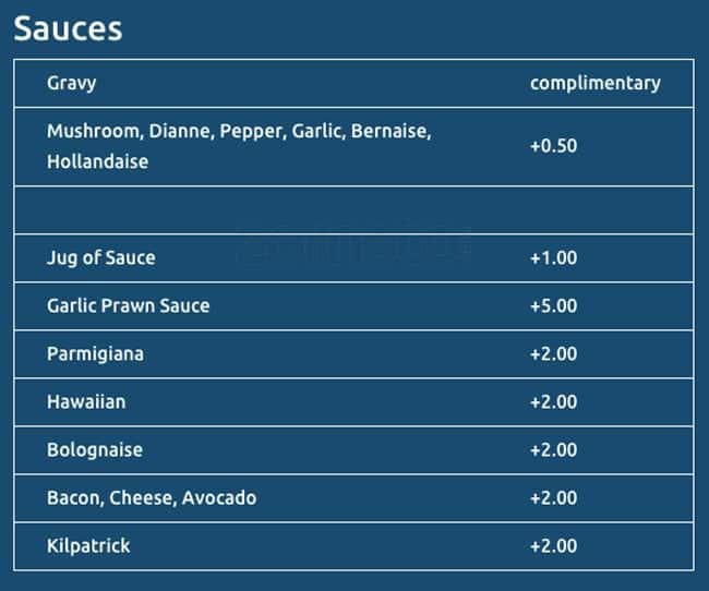 Menu at Seaton Hotel restaurant, Seaton