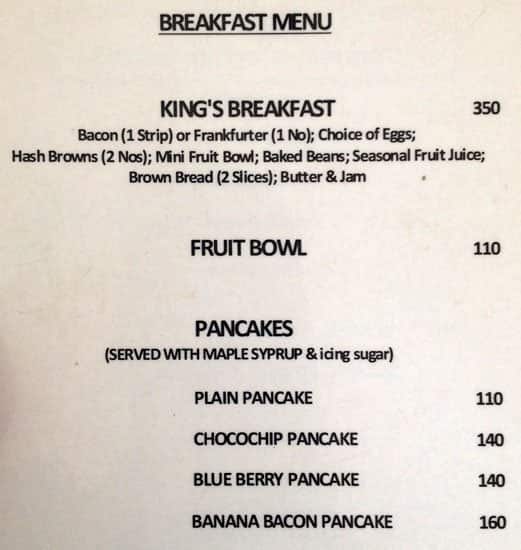 King's Table Menu With Prices at Jack Ruth blog