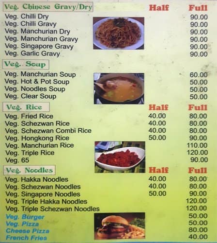 Alishan Chinese Menu, Menu for Alishan Chinese, Kondhwa, Pune - Zomato