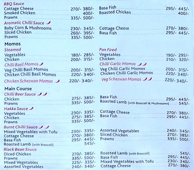 Menu at Wok Hei, Mumbai, Shop 3-4