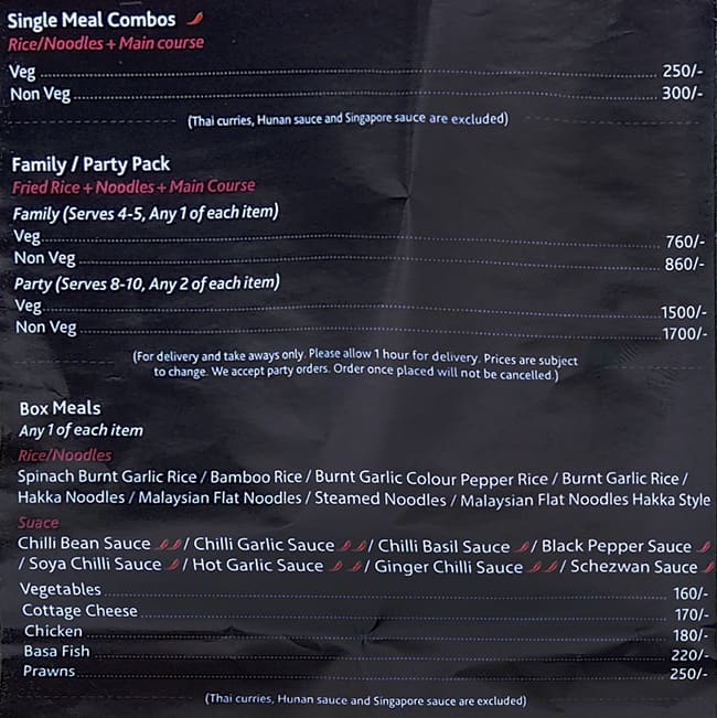 Menu at Wok Hei, Mumbai, Shop 3-4