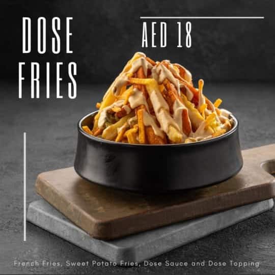 Menu at Dose Burger restaurant, Dubai, Near Aswaq Mall