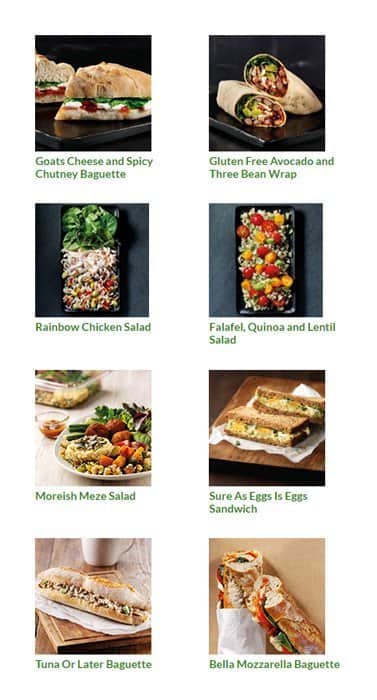 Menu at Starbucks cafe, London, 31 - 33 Sun St