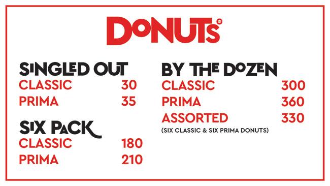 Menu at Gonuts Donuts, Makati, Sm City Ayala Avenue